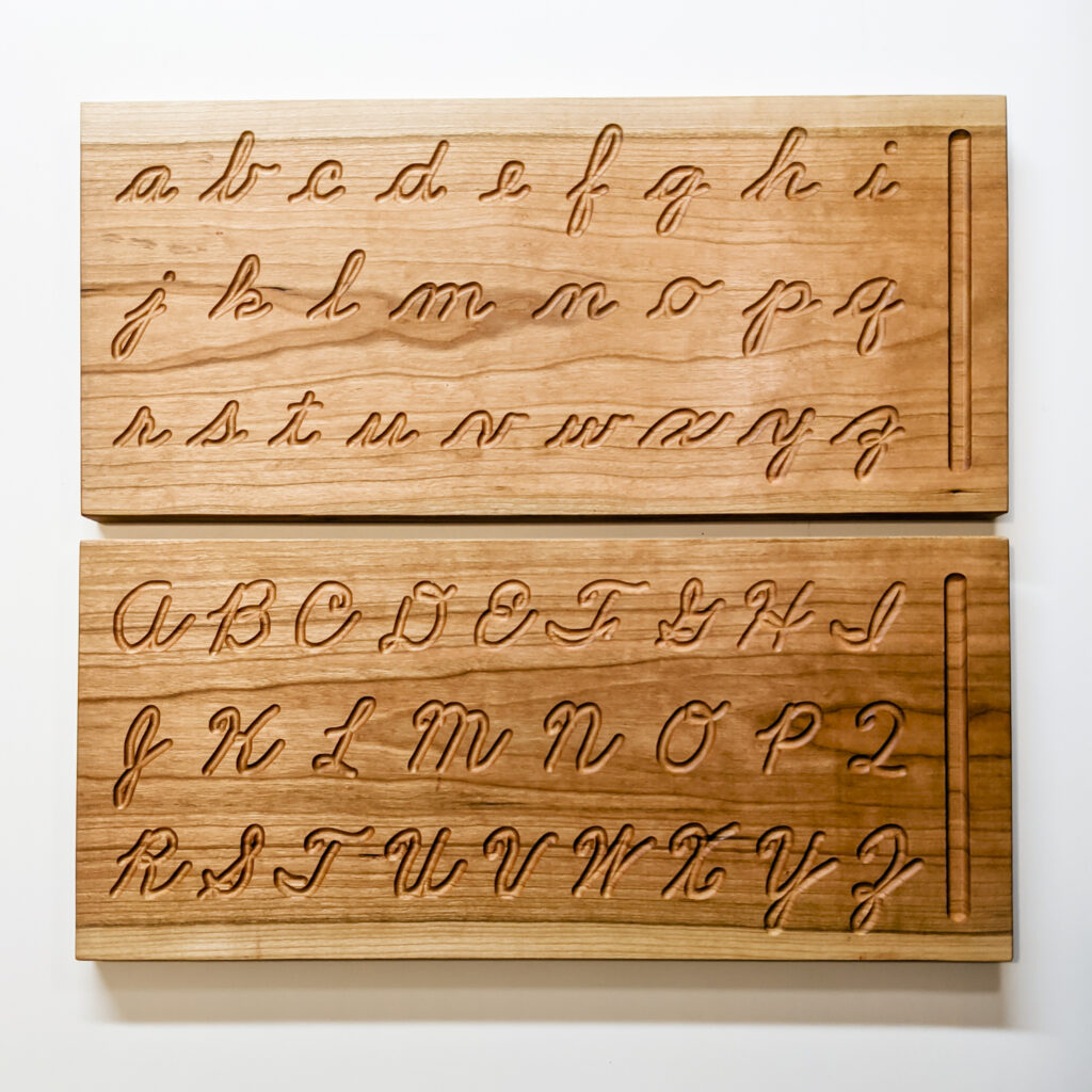 Cursive Tracing Board - Wandering Tree Co.